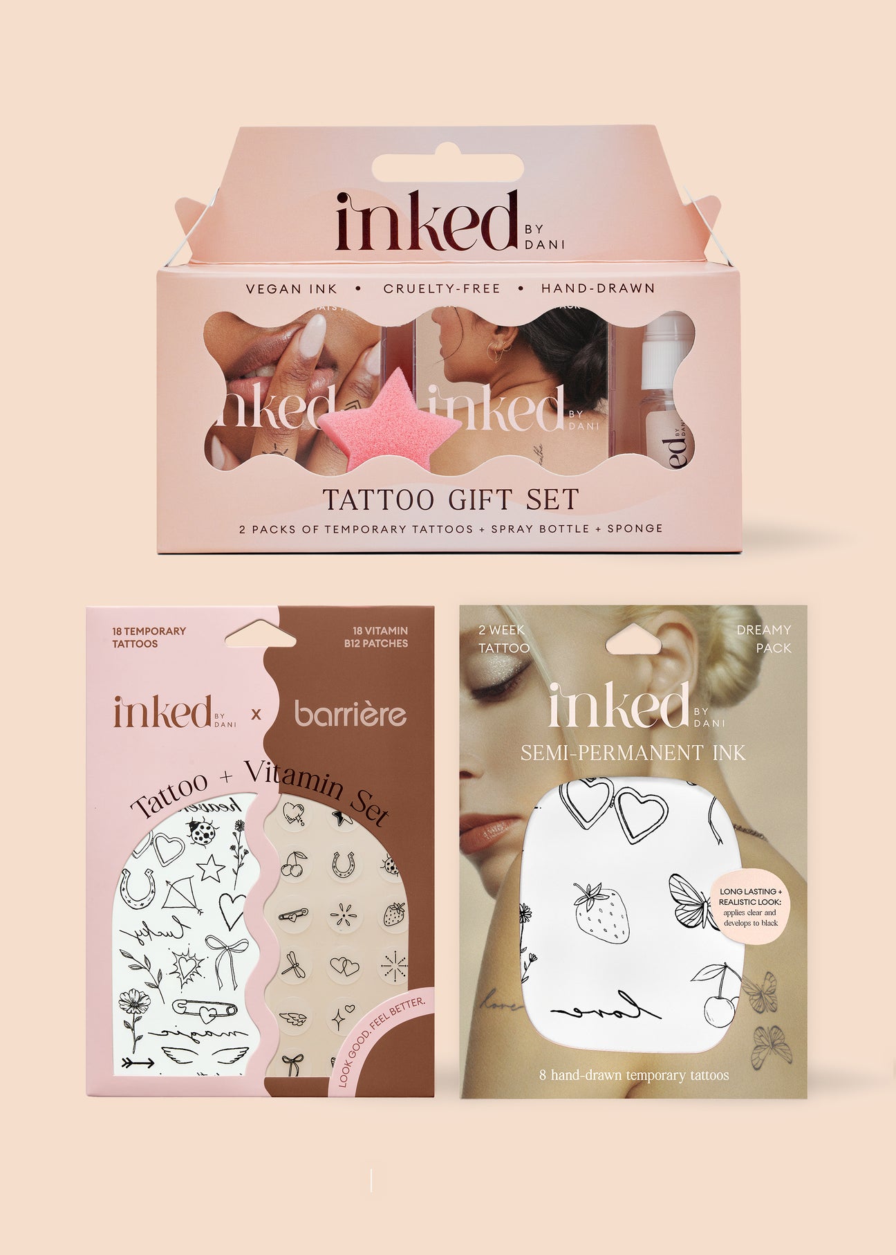 INKED by Dani Temporary Tattoos | Hand-drawn Realistic Tattoos